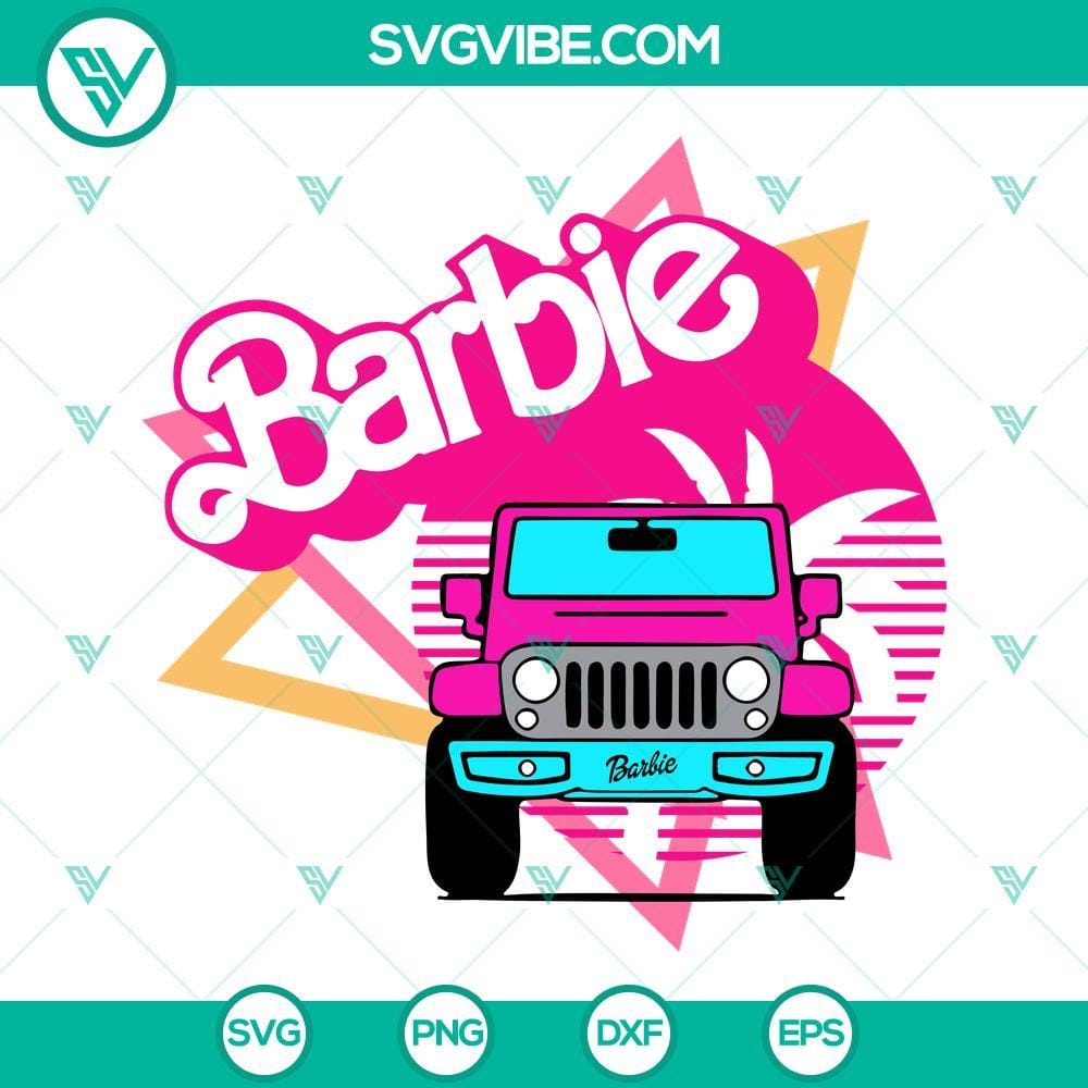 Barbie Car SVG Images Bundle