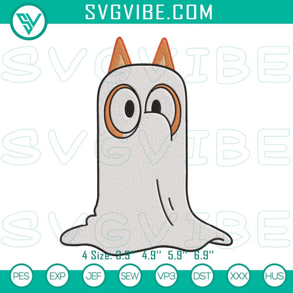 Halloween Embroidery Designs DST Embroidery Files - Bluey Bingo Ghost