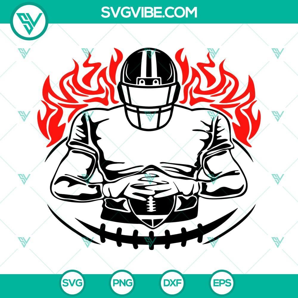 Tribal Football Player SVG File