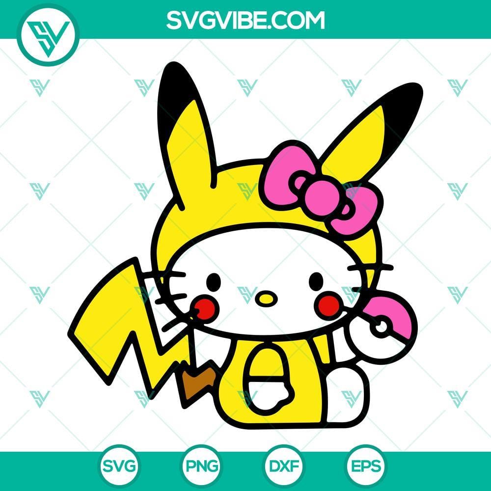 Pokemon Hello Kitty Pikachu SVG File
