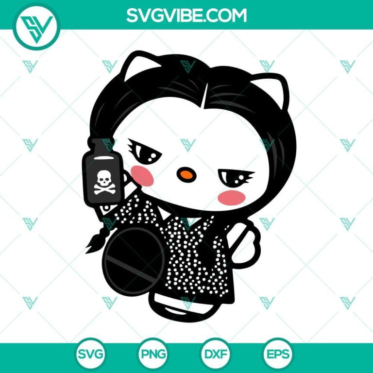 Hello Kitty Wednesday SVG Images - SVG DXF EPS PNG