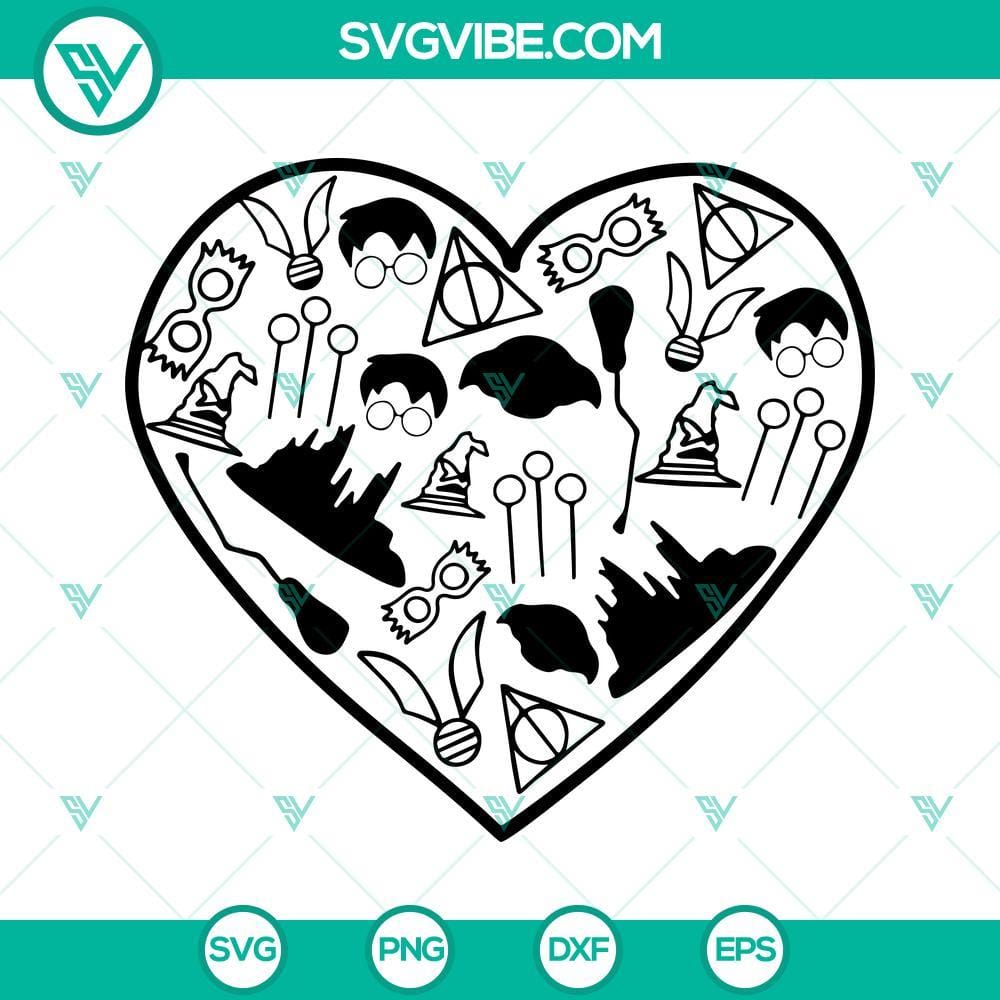 Harry Potter Wizard Heart SVG File